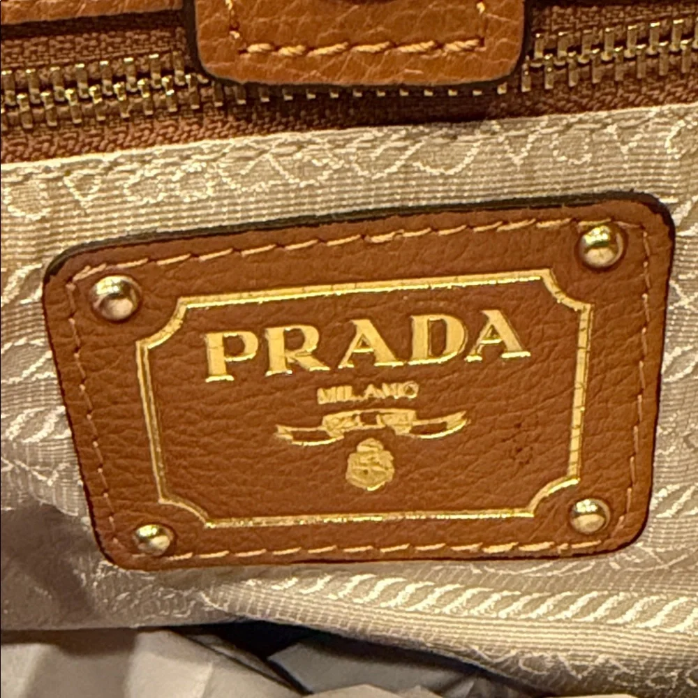 Prada | Bags | Rare Vintage Prada Vitello Daino Leather Satchel Tote ...